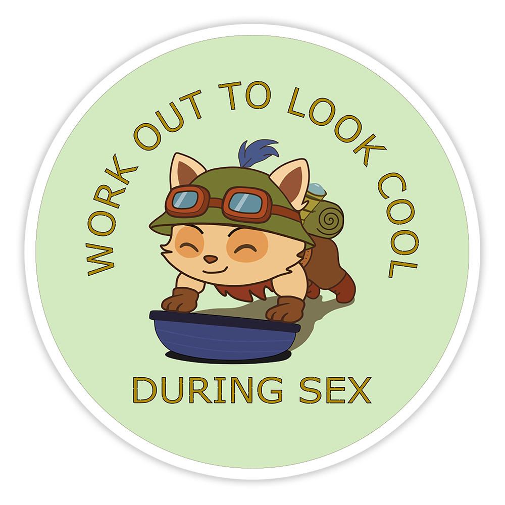 WORK OUT TO LOOK COOL STICKER [LIMITED EDITION] – ShibeInk